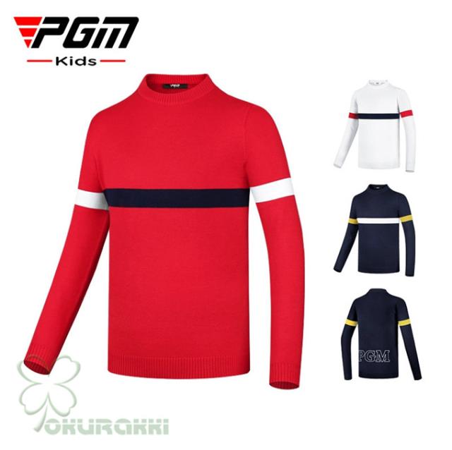 ゴルフ GOLF ウールセーター 秋 冬 KIDS キッズ コート ゴルフウェア ニットセーター 防寒 暖かい プレゼント ギフト