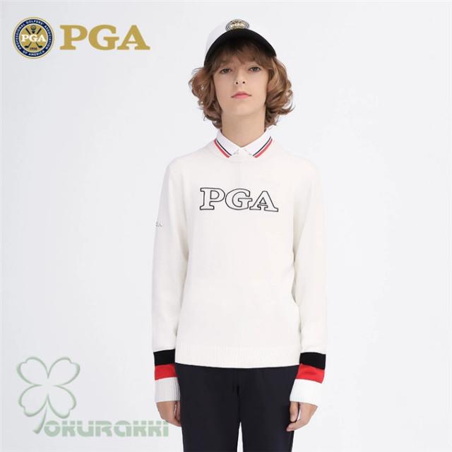 ゴルフ GOLF ウールセーター 秋 冬 KIDS キッズ コート ゴルフウェア ニットセーター 防寒 暖かい プレゼント ギフト