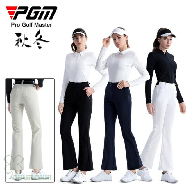 ゴルフウェア レディース ロングパンツ ゴルフ 大きいサイズ ストレッチ おしゃれ 秋冬 防寒用 スポーツ 裏起毛 新作モデル