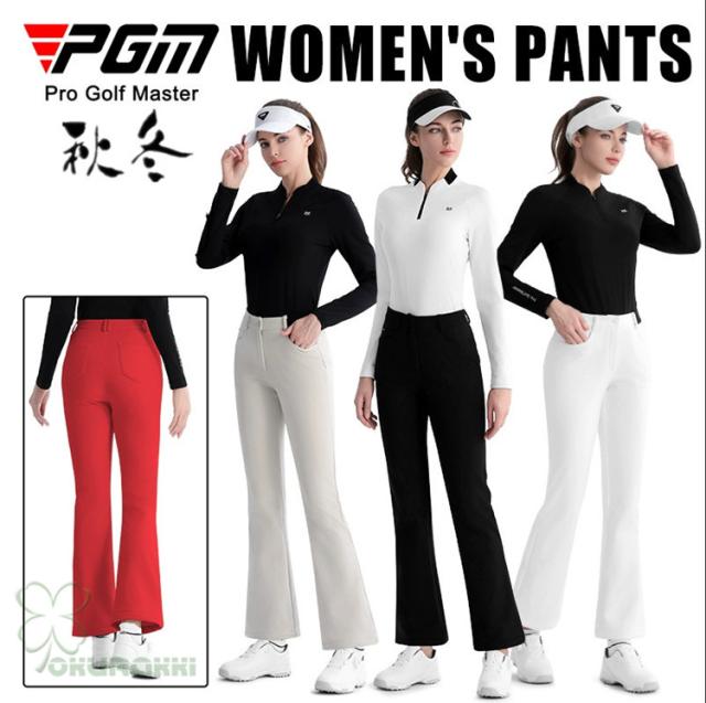 ゴルフウェア レディース ロングパンツ ゴルフ 大きいサイズ ストレッチ おしゃれ 秋冬 防寒用 スポーツ 裏起毛 新作モデル