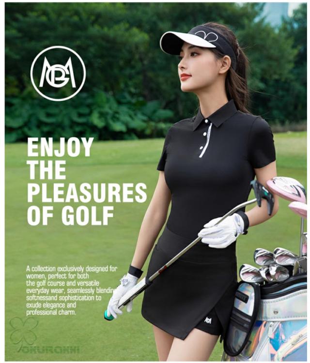 ゴルフ 半袖ポロシャツ ゴルフウェア 通気速幹 ストレッチ シャツ レディース ポロシャツ 春夏新作モデル