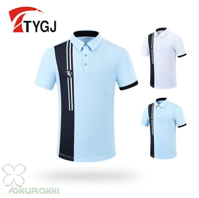 ゴルフ 半袖ポロシャツ ゴルフウェア 通気速幹 ストレッチ シャツ メンズ ポロシャツ 春夏新作モデル