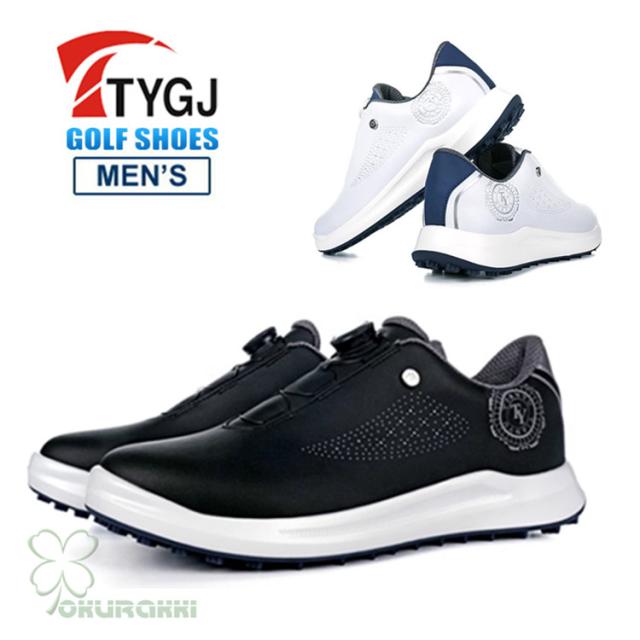 ゴルフ ゴルフシューズ 夏用 メッシュ通気 ダイヤル式 ソフトスパイク メンズ スパイクシューズ スニーカー 靴 紳士 防水 人工皮革