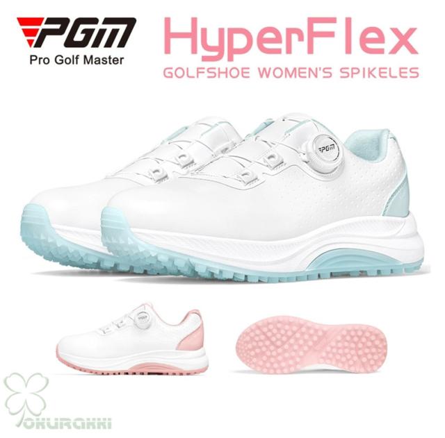 ゴルフ ゴルフシューズ 夏用 快適 通気 ダイヤル式 ソフトスパイク レディース スパイクシューズ スニーカー 靴 女子 防水 人工皮革