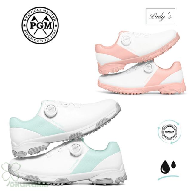 ゴルフ ゴルフシューズ 夏用 快適 通気 ダイヤル式 ソフトスパイク レディース スパイクシューズ スニーカー 靴 女子 防水 人工皮革