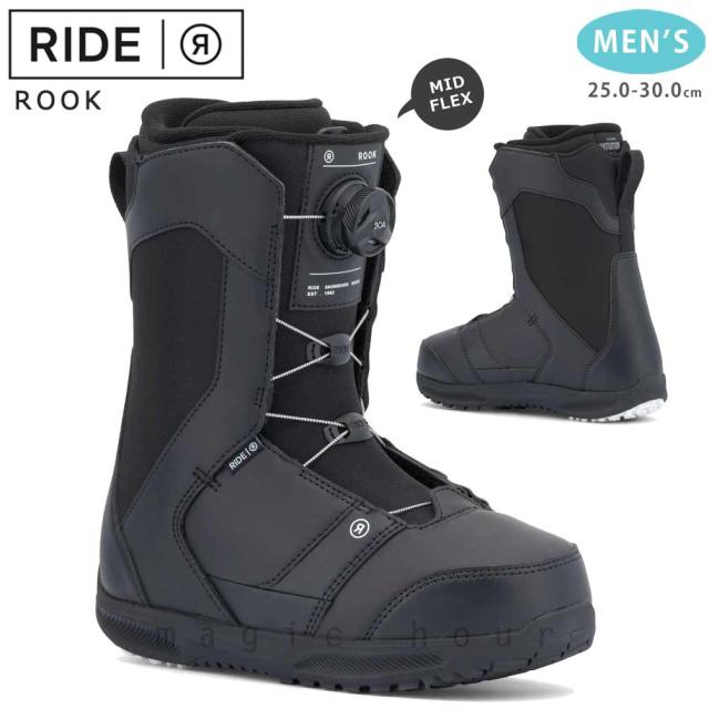 スノーボード ブーツ BOA メンズ RIDE ライド ROOK ダイヤル ダイアル式 25-26 2026モデル ミドルフレックス 大きいサイズ 25cm - 30cm 黒 ブラック お洒落