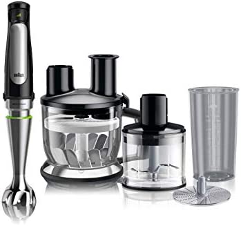 ブラウン マルチクイック7 ハンドブレンダー 1台7役 (つぶす・混ぜる・刻む・スライス・千切り・こねる・おろす) 2020年モデル アクティブブレードテクノロジー搭載 離乳食作り MQ7080XG ブラック/シルバー