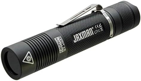 JAXMAN U1C UV 紫外線ライト 日亜化学6W 紫外線365nm UV LED 懐中電灯 18650電池使用 フォーカススポット uvライト レジン用 ブラックライト(電池含まず)