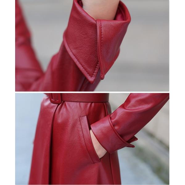 コート レザーコート 美シルエット レザーロングコート レザー 革