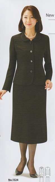 【送料無料・代引き手数料無料】日本製 丹後ちりめん織り ブランドフォーマル スーツ 【９号,１１号,１３号,１５号】ブラックフォーマル (礼服・喪服) 【３点セット(ジャケット＋ブラウス＋スカート)】【卒業式】【入学式】【謝恩会】