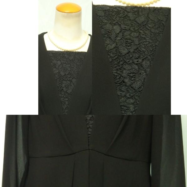 アンフィニノワール 胸元ケミカルレース使いワンピース 自宅で手洗い