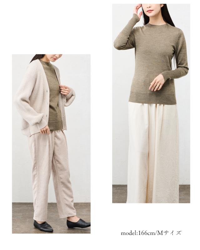 ホールガーメント】日本製 メリノウール クルーネック ニット セーター