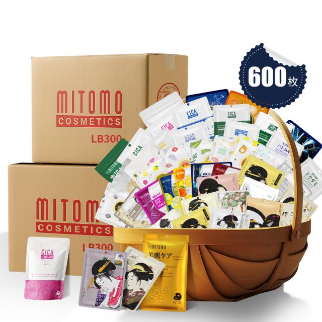 シートマスク フェイスマスク パック 大容量 600枚入り 日本製 スキンケア 肌荒れ 保湿 乾燥 MITOMO めがみ福袋600枚【W-LBKJL000300x2 】