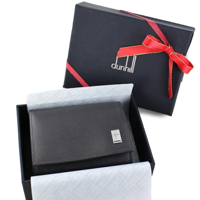 ラッピング済 ギフトセット ケース メンズ 革 小銭入れ 財布 ブランド ダークブラウン シンプル ミニ おしゃれ 男性 父 夫 誕生日 プレゼント 贈り物 就職祝い 卒業祝い 昇進祝い 手提げ紙袋付き クリスマスプレゼント