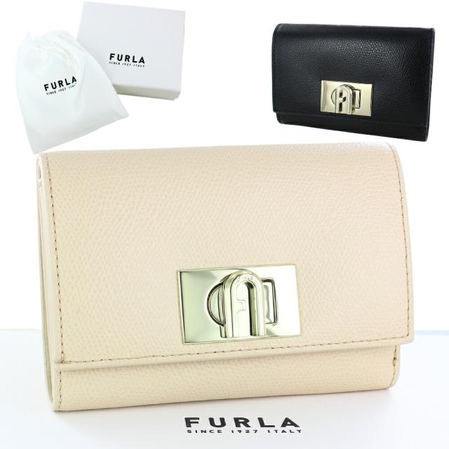 フルラ 三つ折り 財布 レディース ミニ財布 小さい財布 小銭入れ おしゃれ かわいい ウォレット ブランド ベージュ ブラック 誕生日プレゼント 女性 妻 母 女友達 プレゼント 記念日 ギフト クリスマスプレゼント