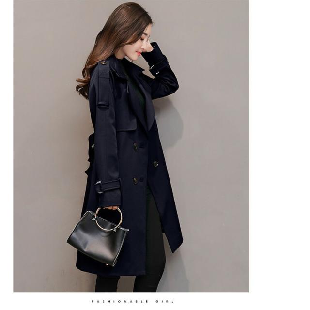 トレンチコート レディース コート アウター 秋冬 無地 ロング ミドル