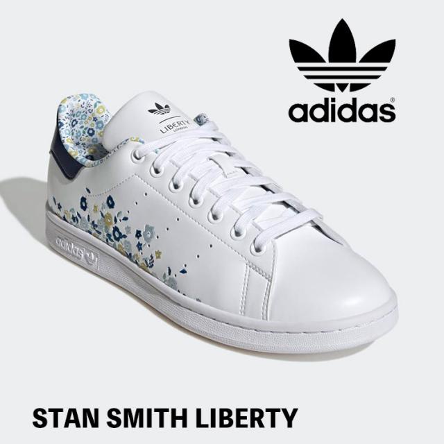 アディダス オリジナルス スニーカー adidas Originals STAN SMITH LIBERTY スタンスミスリバティコラボ JP9796 FTWWHT/FTWWHT/ROYBLU