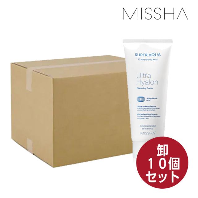 【卸10個セット】MISSHA ミシャ スーパーアクアウルトラヒアルロンクレンジングクリーム　200ml 洗顔料 クレンジング スキンケア 韓国コスメ 国内発送