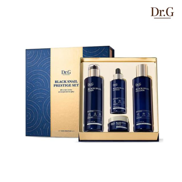 Dr.G ブラック スネイル プレステージセット 4種 企画 セット (トナー150ml＋エマルジョン150ml＋アンプル50ml+クリーム15ml 他) ギフト 母の日 国内発送