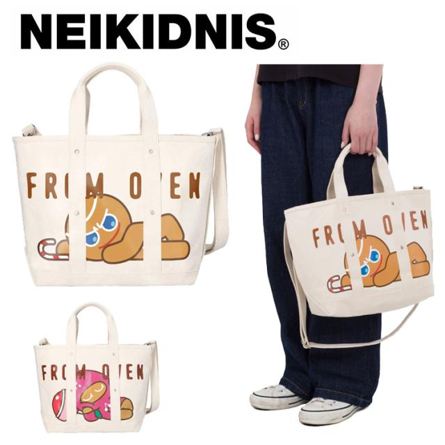 ネイキドニス トートバッグ NEIKIDNIS 正規販売店 メンズ レディース flavored cookie tote bag small / ecru クッキー トートバッグ 小 トートバッグ ecru エクリュ Strawberry/Brave cookie NB32ATO040 バッグ
