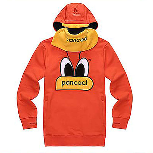 【正規品】POPEYES TALL HOODY (HI) (SCARLET O RED)/PANCOAT/メンズ/レディース/男女兼用/目玉・トレーナー/パンコート/キャラクター/パーカー/長袖/HOOD/フード付き/可愛い/キュート/防寒/秋冬/オレンジ/フード/トレーナーフードT