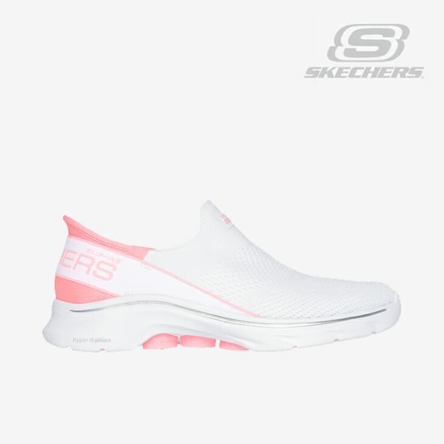 ＊SKECHERS｜W Slip-Ins Go Walk 7 Mia/ スケッチャーズ/スリップインズ ゴー ウォーク ミア/ホワイトｘピンク #