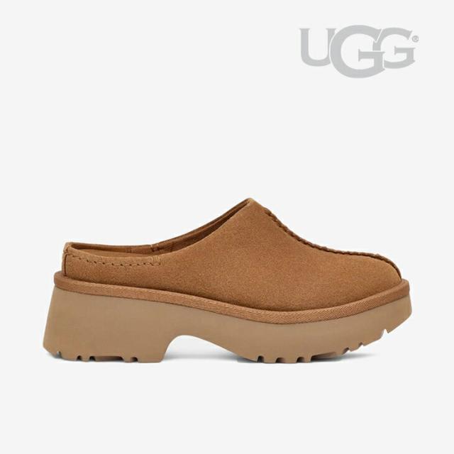 ・UGG｜W New Heights Clog Suede/ アグ/ニュー ハイツ クロッグ スエード プラットフォーム/チェスナット #