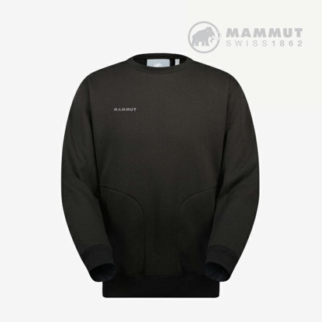 ・MAMMUT｜Essential ML Crew Neck AF/ マムート/エッセンシャル ミッドレイヤー クルーネック スウェット/ブラック #