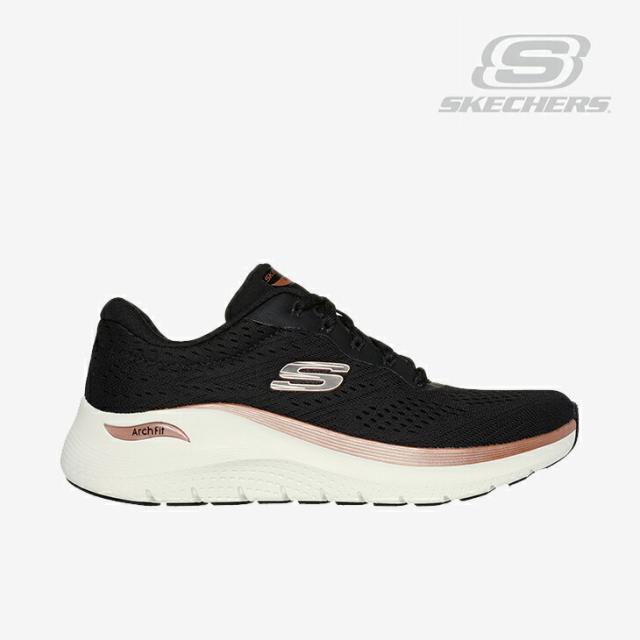 ・SKECHERS｜W Arch Fit 2.0 Glow The Distance/ スケッチャーズ/アーチ フィット グロー ザ ディスタンス/ブラックｘローズゴールド #
