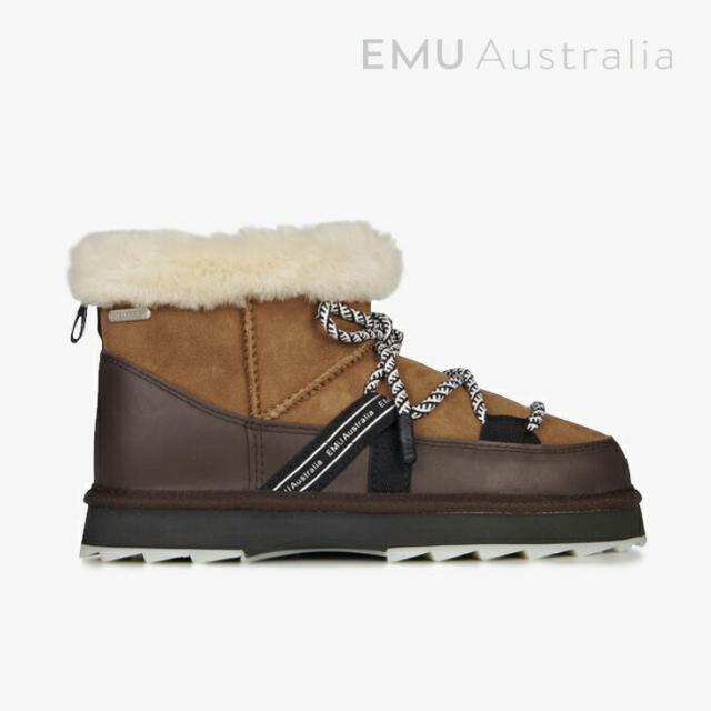 ・EMU｜W Blurred Micro Sheepskin Mouton/ エミュー/ブラード マイクロ シープスキン ムートン/チェスナット #