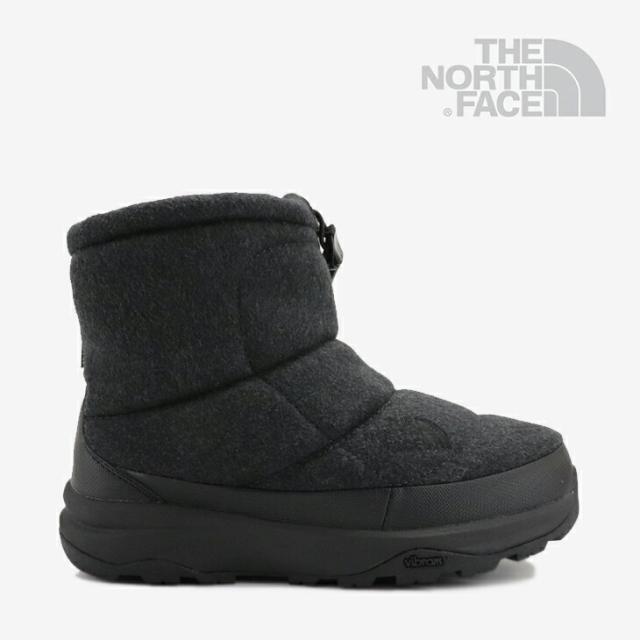 ・THE NORTH FACE｜Nuputse Bootie WP VI Short Wool/ ノース フェイス/ヌプシ ブーティ ウォータープルーフ 4 ショート ウール/ウールグレーｘブラック # THE NORTH FACE｜Nuputse Bootie WP VI Short Wool/ ノース フェイス