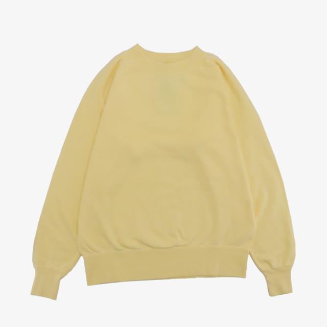 ・A.G.SPALDING&BROS｜Azuma Fleece Freedom Sleeve Crew/ スポルディング＆ブロス/アズマ フリース フリーダム スリーブ クルー/イエロー #