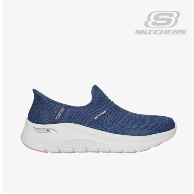 ・SKECHERS｜W Slip-Ins Arch Fit 2.0 Right As Rain/ スケッチャーズ/スリップインズ アーチ フィット ライト アズ レイン/ネイビーｘピンク #