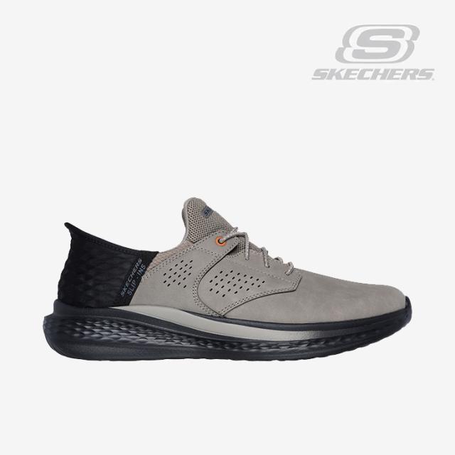 ・SKECHERS｜Slip-Ins Slade Macklin Relaxed Fit/ スケッチャーズ/スリップインズ スレイド マクリン リラックスド フィット/セメント #