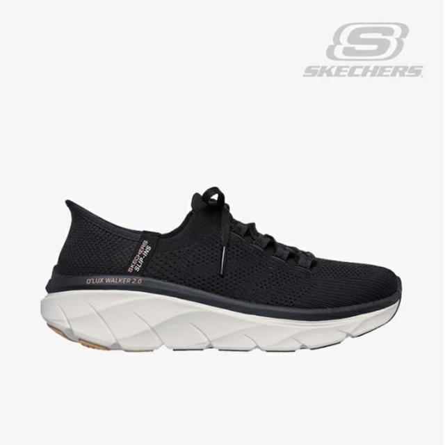 ・SKECHERS｜W Slip-Ins D Lux Walker 2.0 Thrill Movement Relaxed Fit/ スケッチャーズ/スリップインズ デラックス ウォーカー スリル ムーブメント リラックスドフィット/ブラックｘタン #