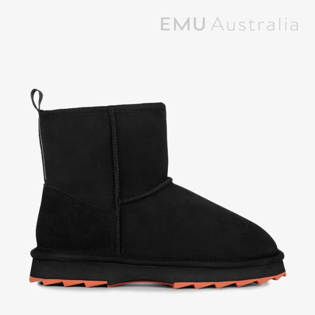 ・EMU｜W Sharky Mini/ エミュー/シャーキー ミニ ムートン/ブラックｘクリムゾン #