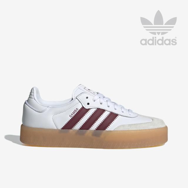 ・ADIDAS Originals｜W Sambae Leather/ アディダス/サンベイ レザー プラットフォーム/フットウェアホワイトｘレッド #