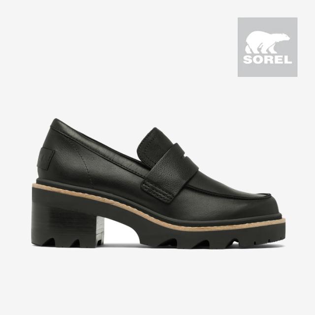 ・SOREL｜W Joan Now City Loafer Smooth Leather/ ソレル/ジョアン ナウ シティーローファー スムース レザー/ブラックｘシーソルト #
