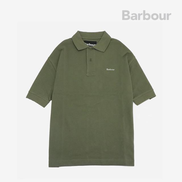 ・BARBOUR｜Hexham Over Size Fit Polo Shirt/ バブアー/ヘクサム オーバー サイズ フィット ポロシャツ ショートスリーブ/ミッドオリーブ #