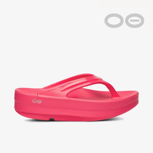 ・OOFOS｜W Oomega Tongs Flip Sandal Platform/ ウーフォス/ウーメガ トング フリップ サンダル プラットフォーム/ネオンベリー #