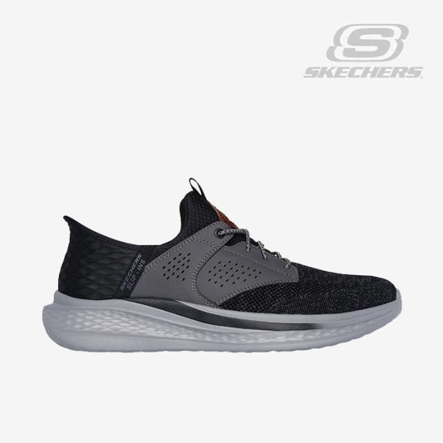 ・SKECHERS｜Slip-Ins Slade Caster Relaxed Fit/ スケッチャーズ/スリップインズ スレイド キャスター リラックスド フィット/ブラックｘグレー #