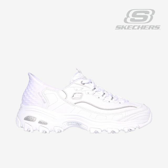 ・SKECHERS｜W Slip-Ins D Lites/ スケッチャーズ/スリップインズ ディーライツ/ホワイトｘシルバー #
