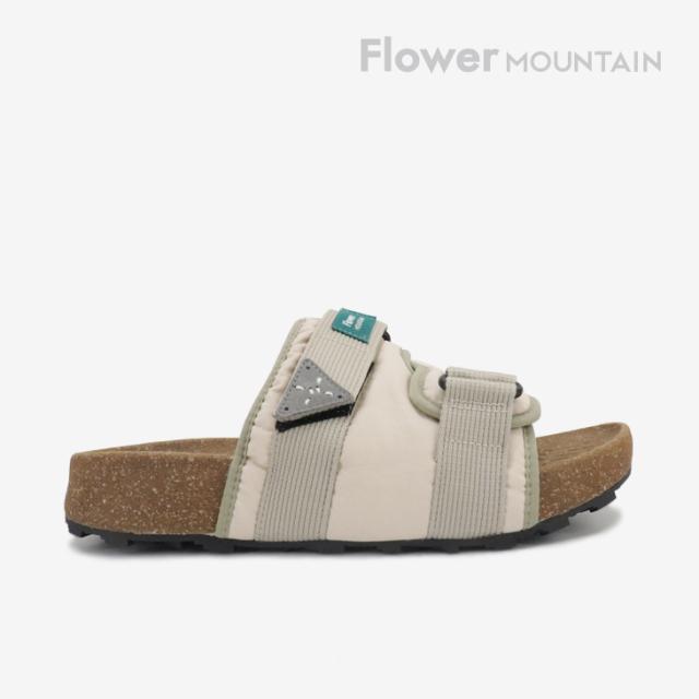 ・FLOWER MOUNTAIN｜Niwa Slide Sandal/ フラワー マウンテン/ニワ スライド サンダル/アイボリーｘグレー #