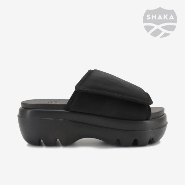 ・SHAKA｜W Puffy Slide Chunky Platform/ シャカ/パフィ スライド チャンキー プラットフォーム/ブラック #