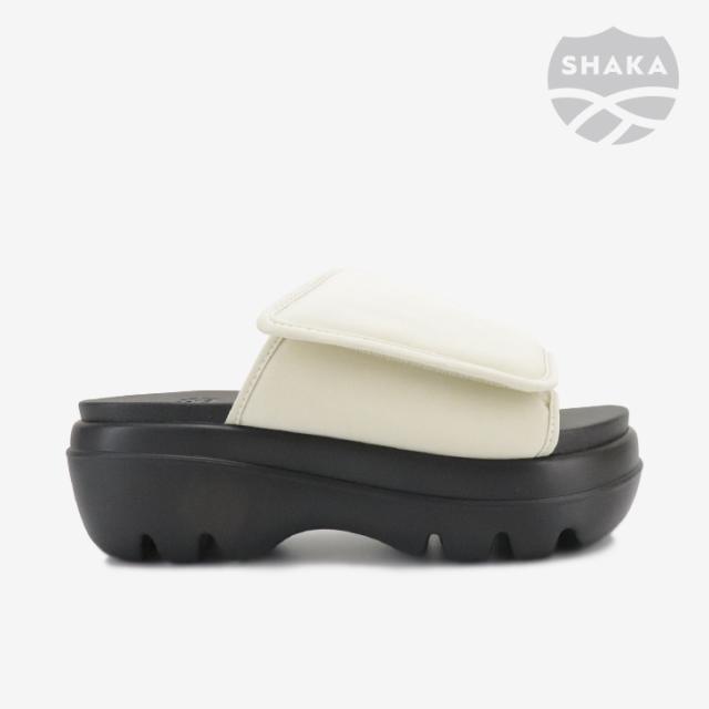 ・SHAKA｜W Puffy Slide Chunky Platform/ シャカ/パフィ スライド チャンキー プラットフォーム/リネン #