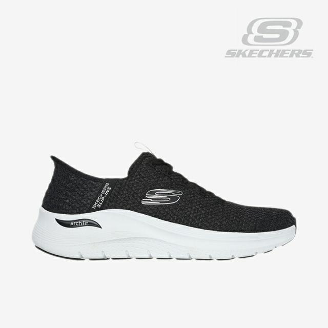 ・SKECHERS｜Slip-Ins Arch Fit 2.0 Look Ahead/ スケッチャーズ/スリップインズ アーチ フィット ルック アヘッド ニット/ブラックｘホワイト #