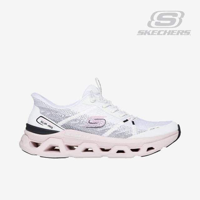 ・SKECHERS｜W Slip-Ins Glide Step Altus Fast Lane/ スケッチャーズ/スリップインズ グライド ステップ アルタス ファスト レーン/ホワイトｘブラックｘピンク #