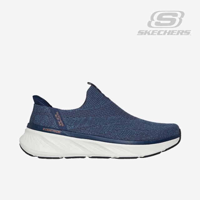 ・SKECHERS｜Slip-Ins Edgeride Commissioner Relaxed Fit/ スケッチャーズ/スリップインズ エッジライド コミッショナー リラックスド フィット/ネイビーｘオレンジ #