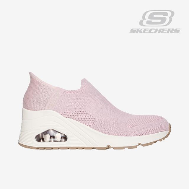 ・SKECHERS｜W Slip-Ins Uno Wedge Kickin Knit/ スケッチャーズ/スリップインズ ウノ ウェッジ  キッキング ニット/ブラッシュピンク #