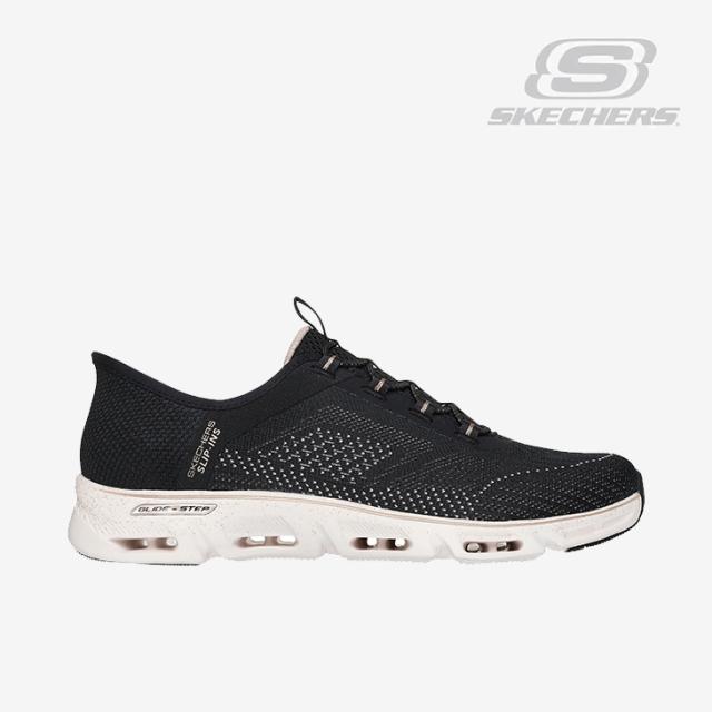 ・SKECHERS｜W Slip-Ins Glide-Step Gratify Pace/ スケッチャーズ/スリップインズ グライドステップ グラティファイ ペース/ブラックｘゴールド #